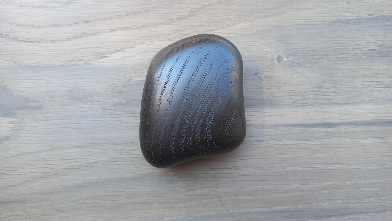 Bog Oak Wood Worry Stone - Hand Carved Anti-stress Palm Stone - Etsy
