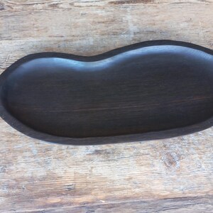 Hand Carved Bog Oak Curved Oval Bowl - Large Rustic Centerpiece ...