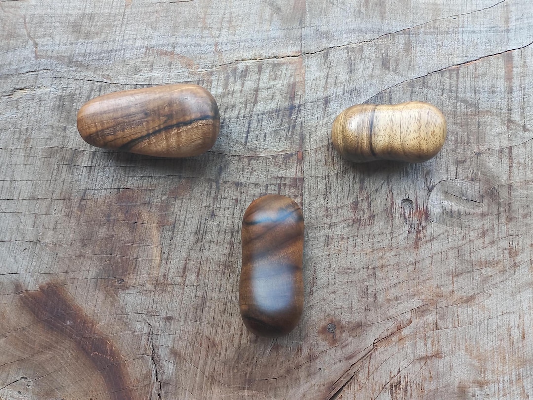 Hand Massager - Wood Worry Stone - Meditation Wood - Small Wooden ...