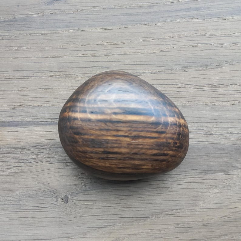 Hand Massager Bog Oak Wood Worry Stone Meditation Wood Small Wooden ...