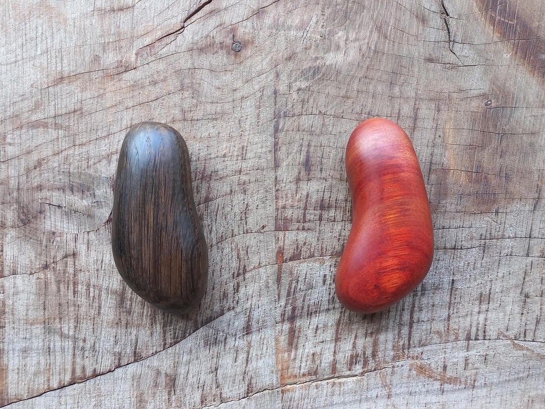 Hand Massager - Bog Oak Wood Worry Stone - Meditation Wood - Small ...