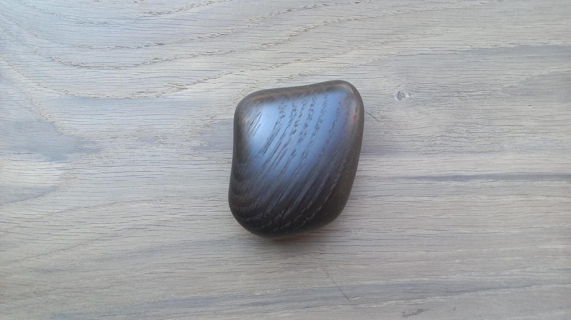 Bog Oak Wood Worry Stone - Hand Carved Anti-stress Palm Stone - Etsy