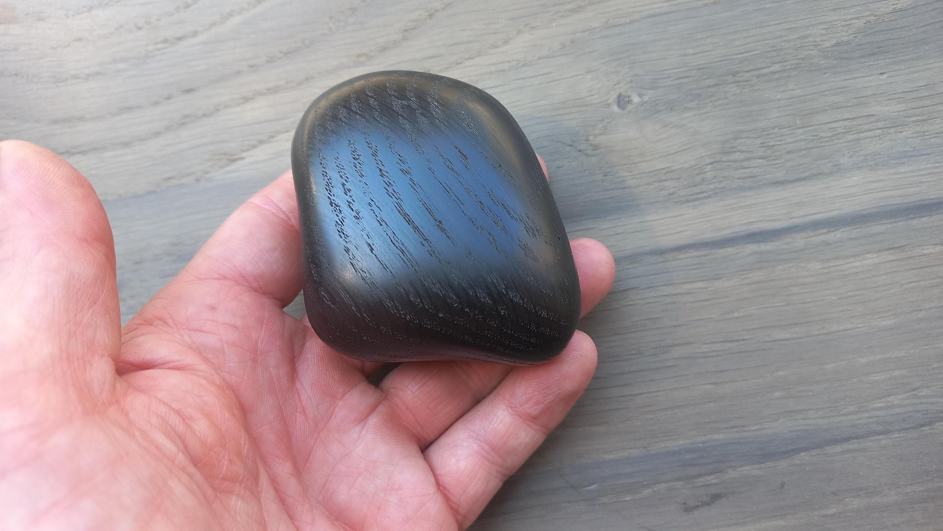 Bog Oak Wood Worry Stone - Hand Carved Anti-stress Palm Stone - Etsy