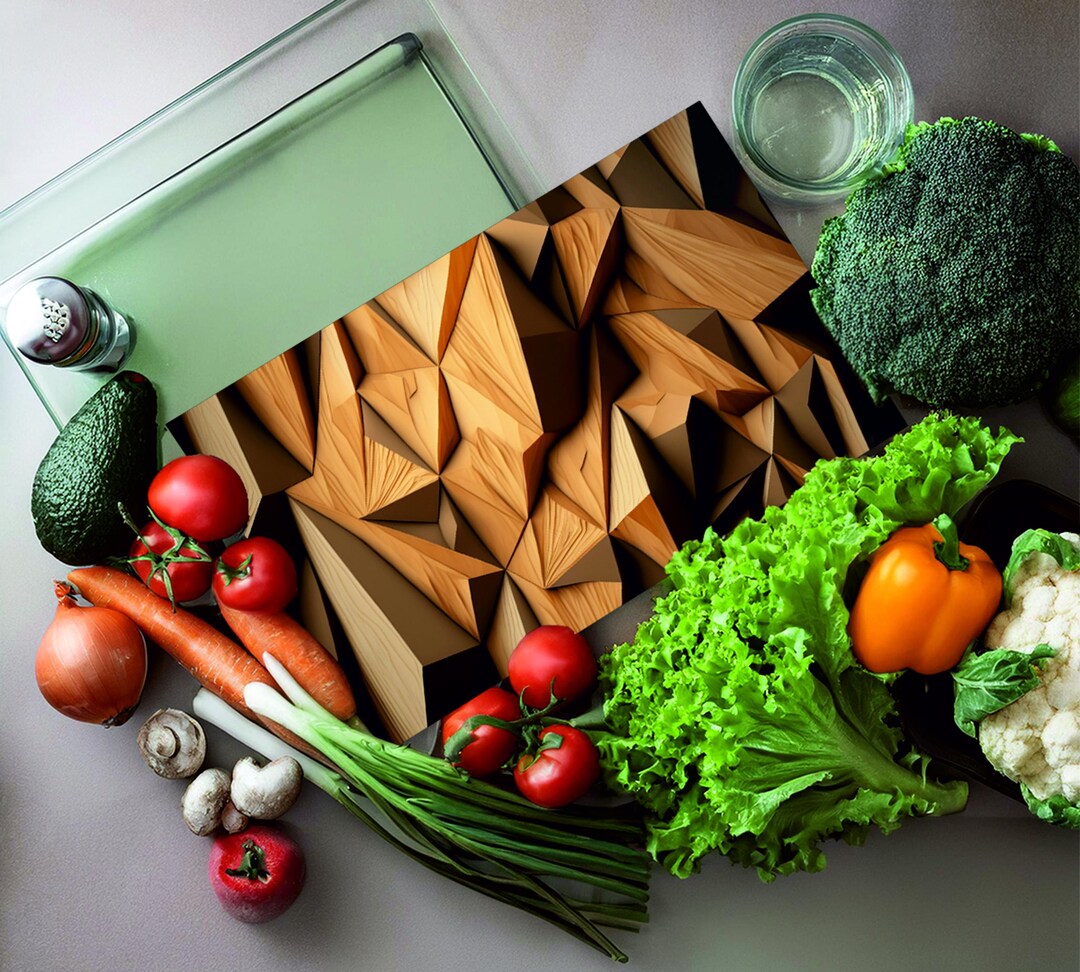Pyramid Pattern Cutting Board, Tempered Glass Cutting Board ...