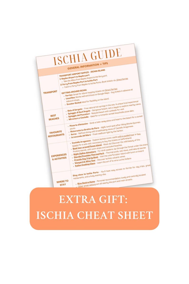 Ischia Italy Travel Guide – 4-day Itinerary & Map (digital Download) - Etsy