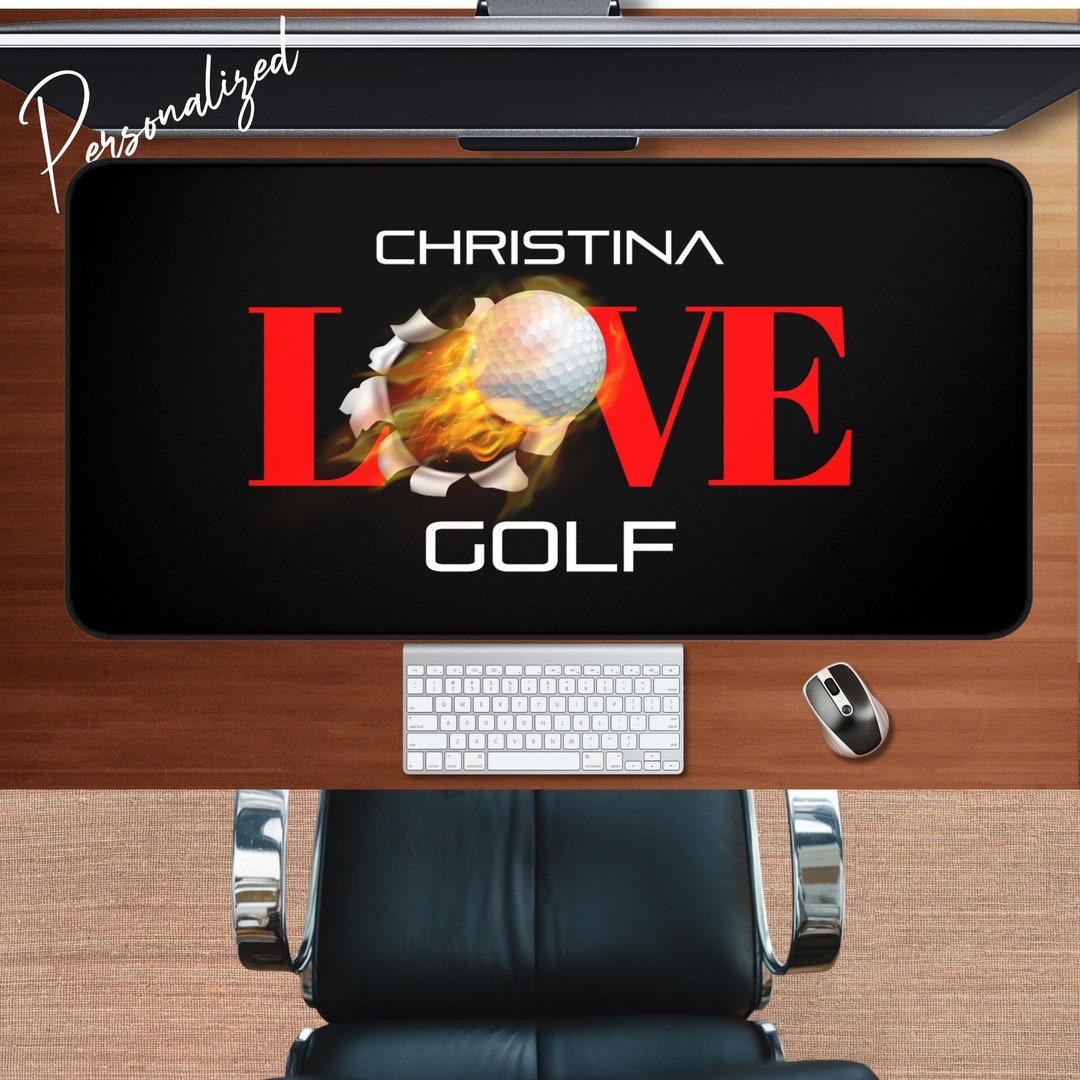 Custom Golf Desk Mat Gaming Mouse Pad, Personalized Golf Gifts, Office ...