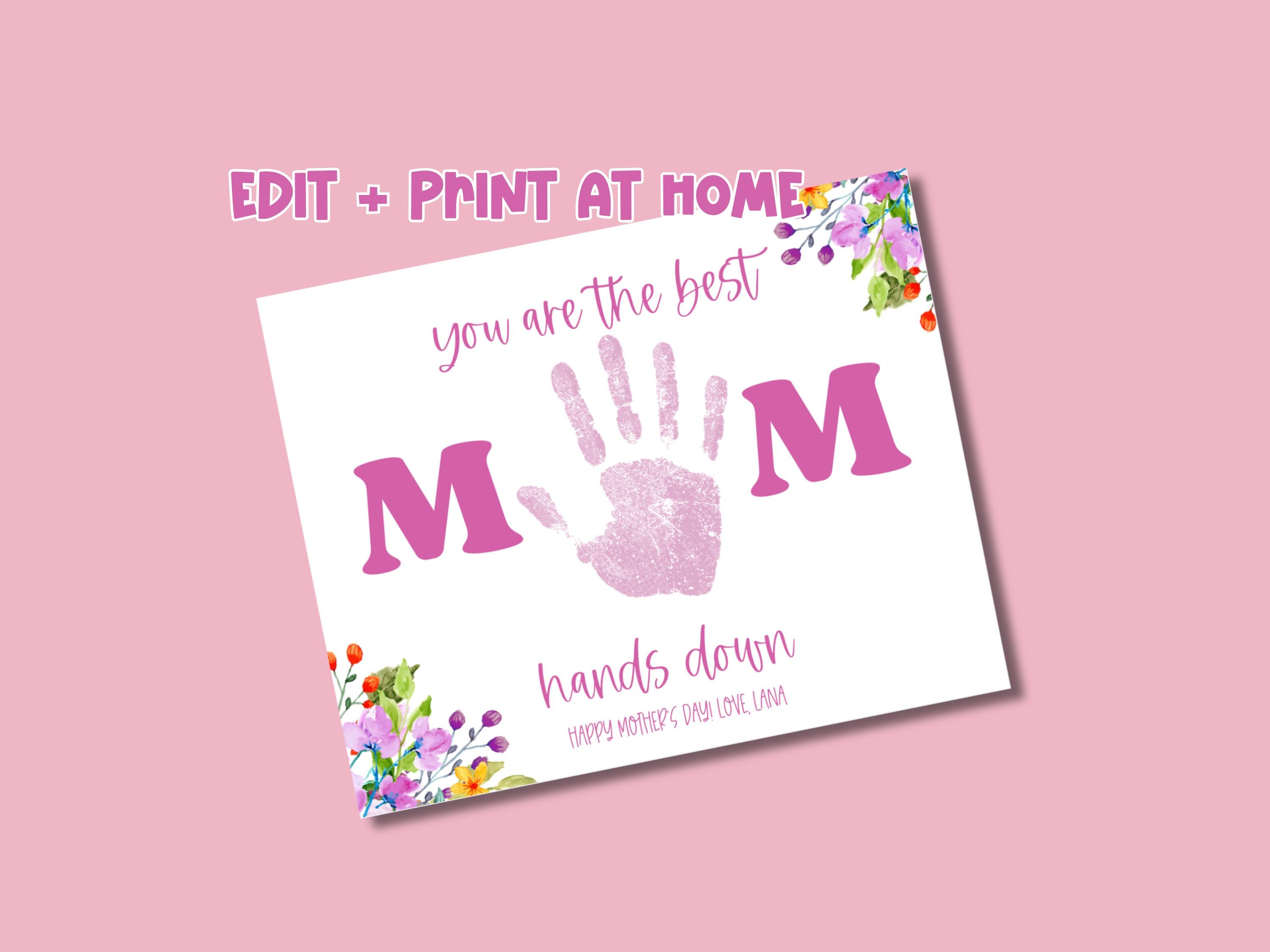 Mother's Day Handprint Printable, DIY Gift for Mom, Gift for Mom ...