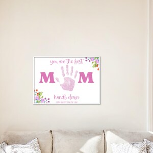 Mother's Day Handprint Printable, DIY Gift for Mom, Gift for Mom ...
