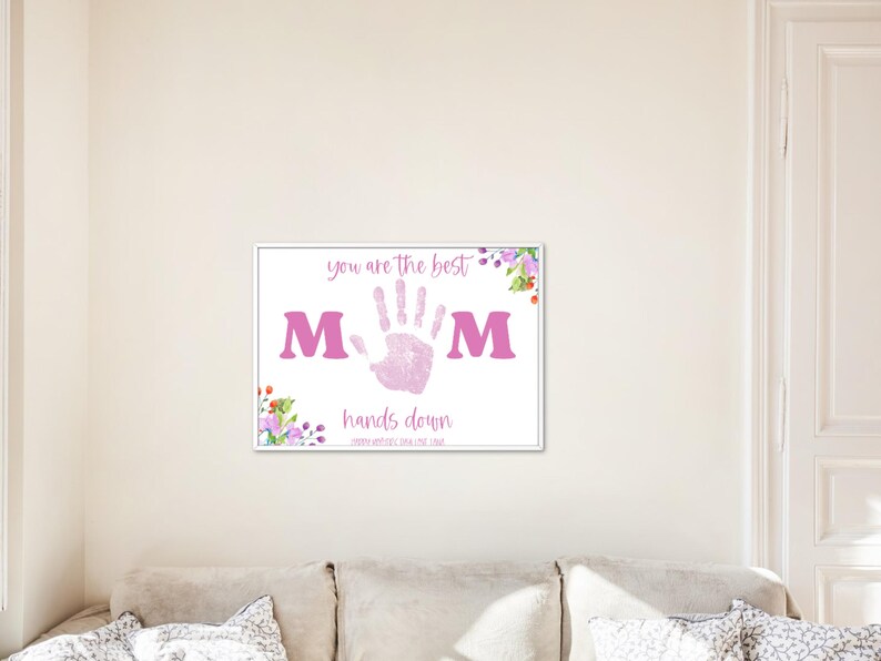Mother's Day Handprint Printable, DIY Gift for Mom, Gift for Mom ...