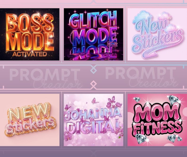 AI Text Prompt Generator | Neon Gradient 3D Typography (digital ...
