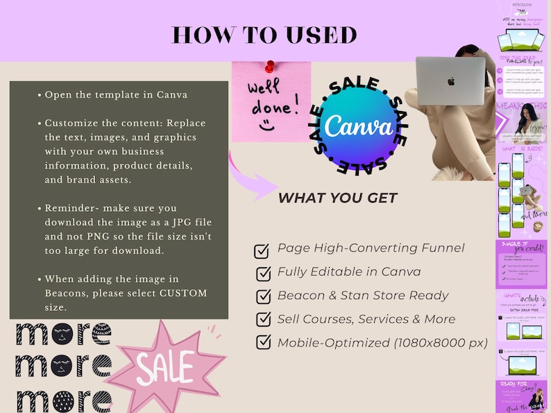 Beacons | Stan Store | Sales Page Template - Boss Babe Theme | Suitable ...