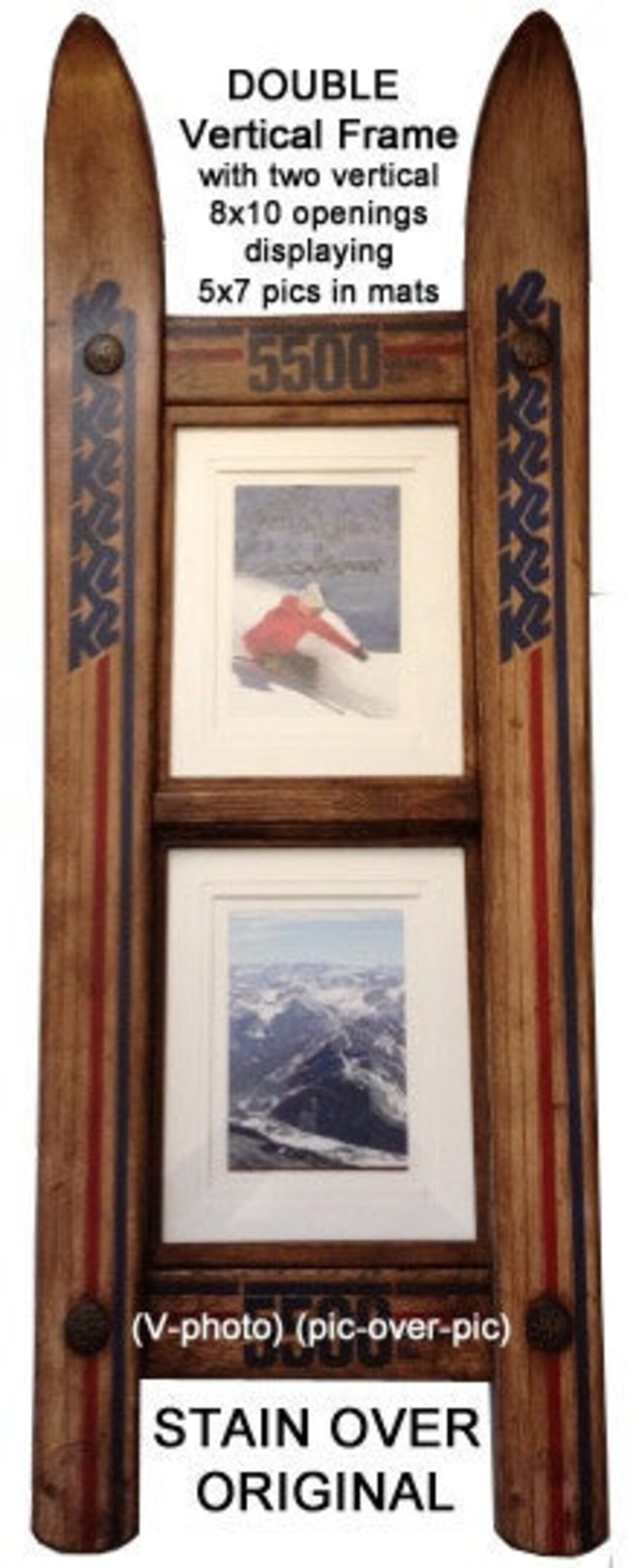 CUSTOMIZE Your Own DOUBLE Ski Frame Made in Vermont and Handcrafted Out ...
