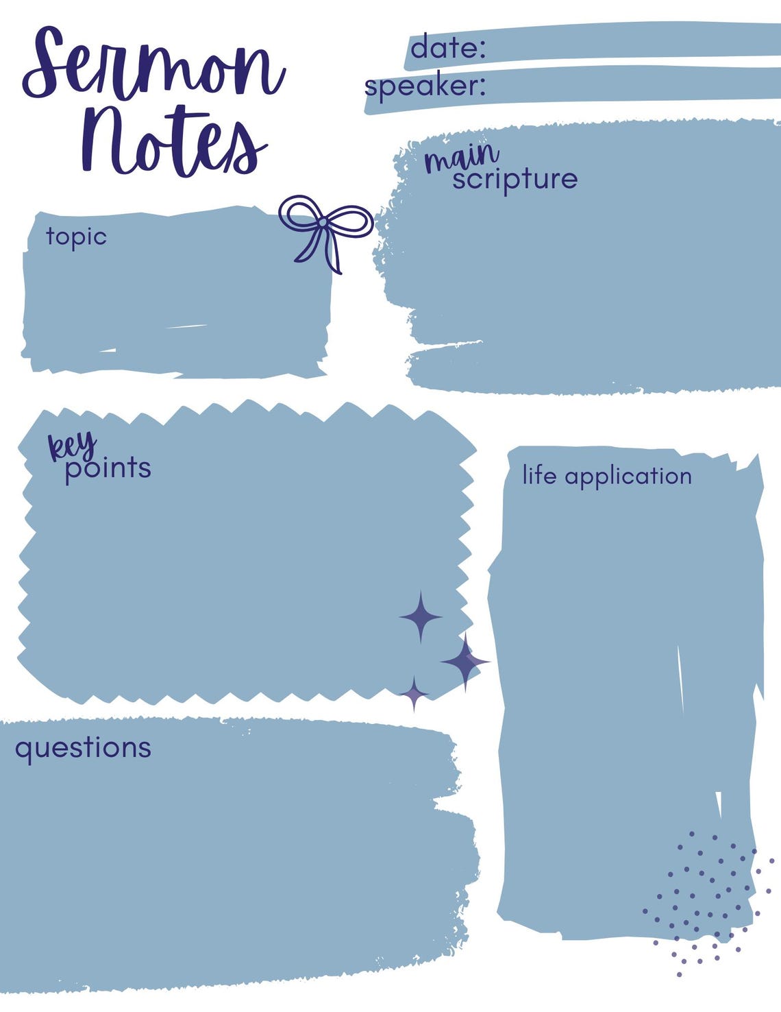 Sermon Notes Templates - Digital Download/compatible With Goodnotes ...
