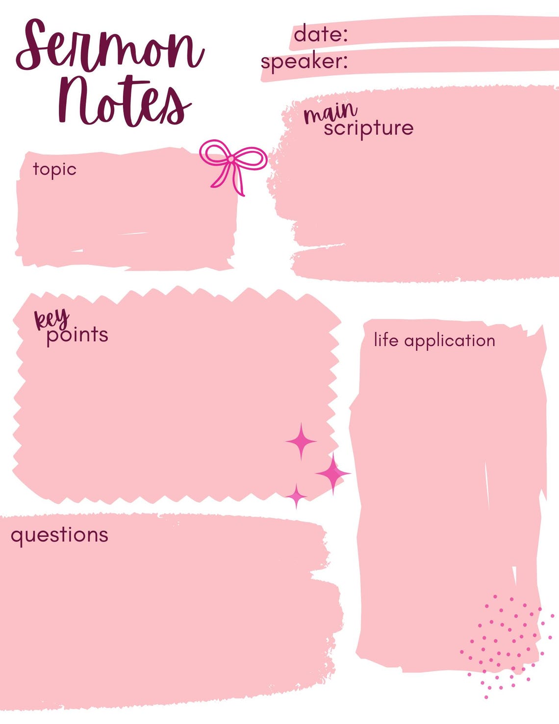 Sermon Notes Templates - Digital Download/compatible With Goodnotes ...