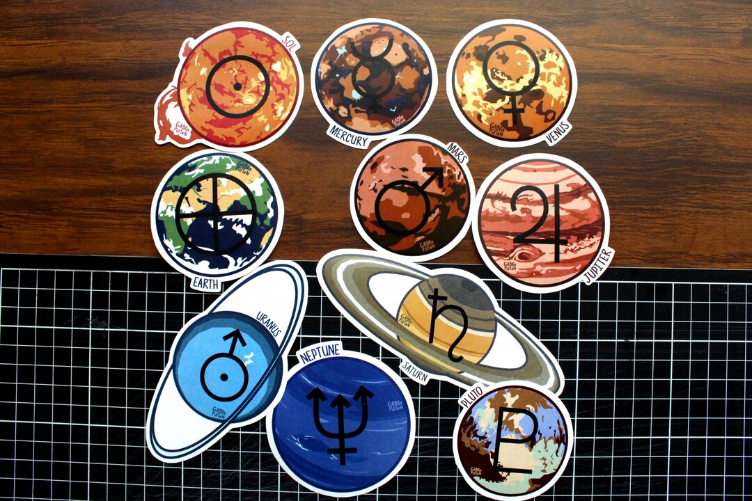 Planet Solar System Space Stickers - Etsy