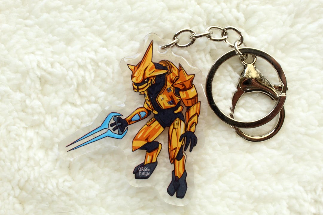 Gold Elite Energy Sword Halo Keychain - Etsy
