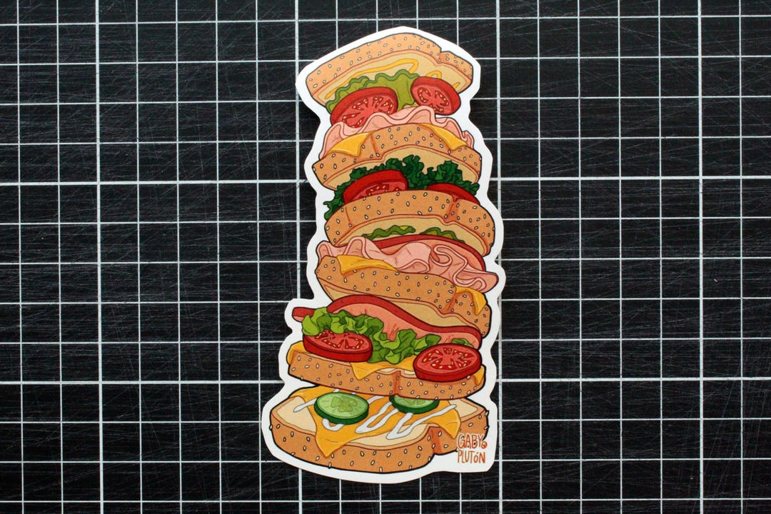 Sandwich Tower Sticker - Etsy