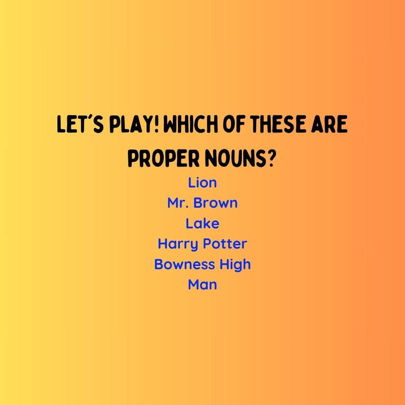 Parts of Speech Nouns Activity Pack Printable Grammar Worksheets for ...