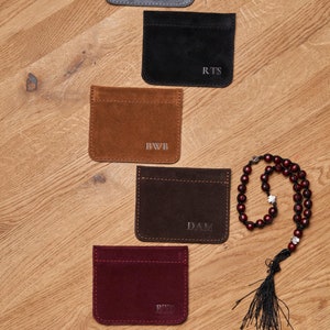 Personalized Leather Rosary Bag, Squeeze Coin Pouch for Church ...