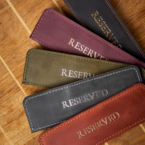 Handmade Leather Reserved Sign – Elegant Table Reservation Plaque for ...