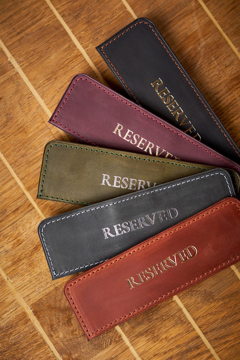 Handmade Leather Reserved Sign – Elegant Table Reservation Plaque for ...