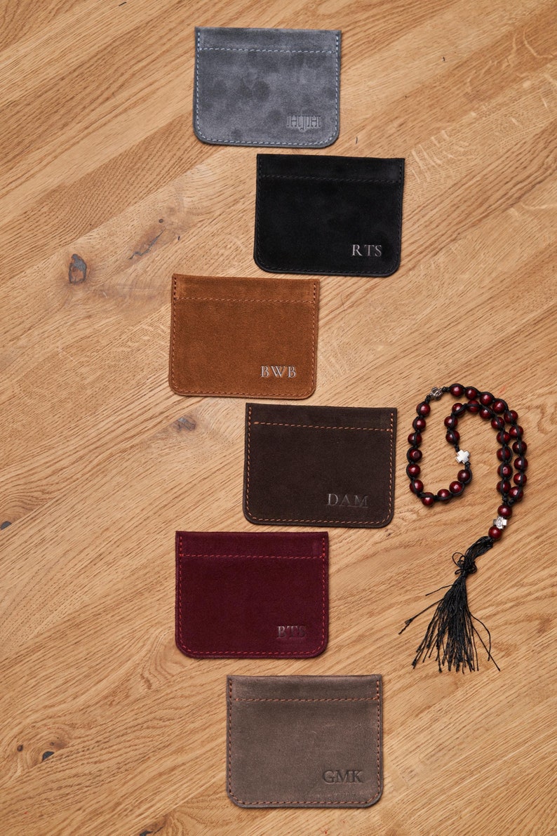 Personalized Leather Rosary Bag, Squeeze Coin Pouch for Church ...