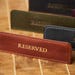 Handmade Leather Reserved Sign – Elegant Table Reservation Plaque for ...