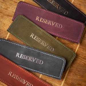 Handmade Leather Reserved Sign – Elegant Table Reservation Plaque for ...
