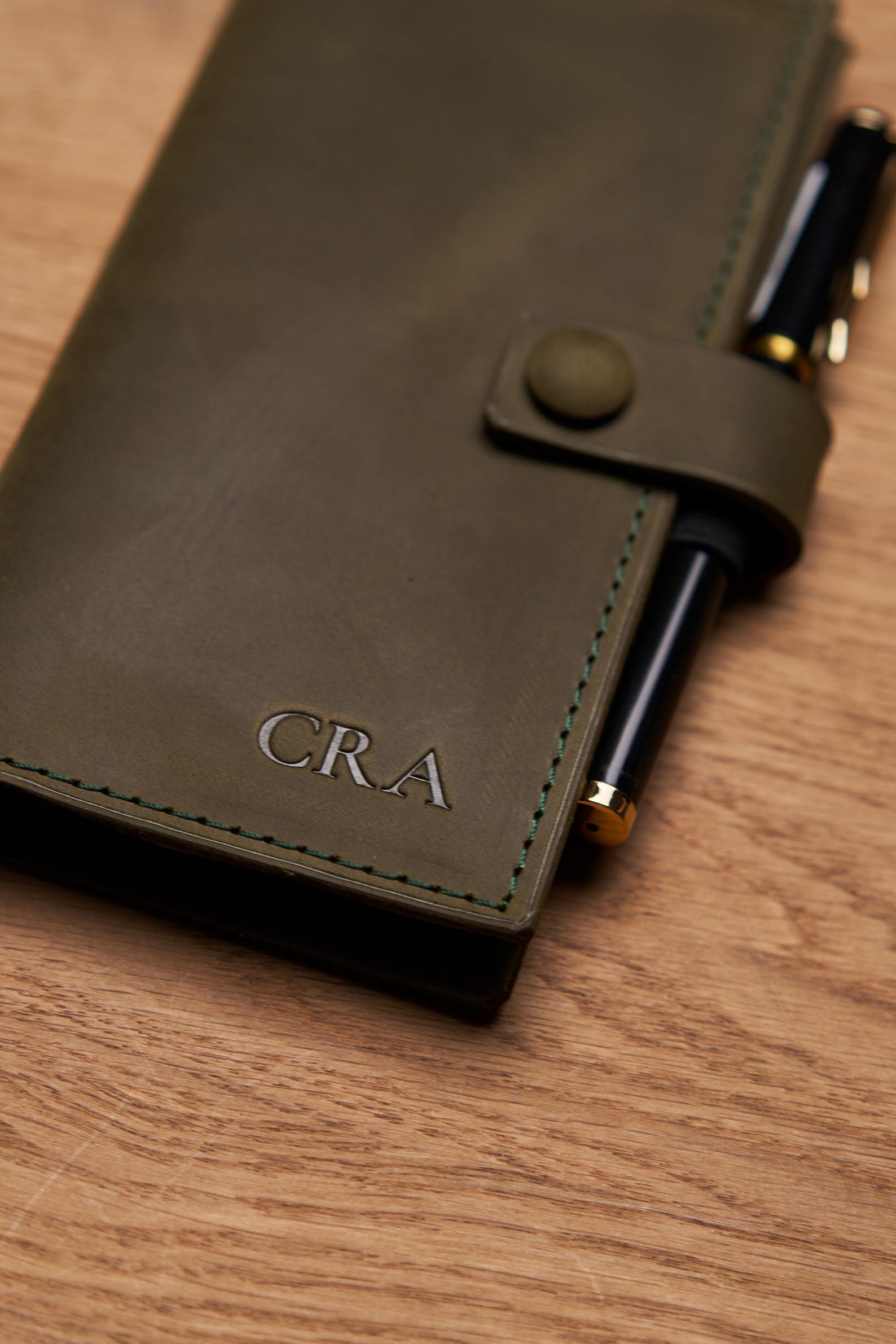 Handcrafted Leather Checkbook Cover – Handmade Slim Wallet, Engraved ...