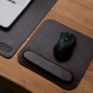Custom Leather Mouse Pad – Personalized Monogram Desk Accessory ...