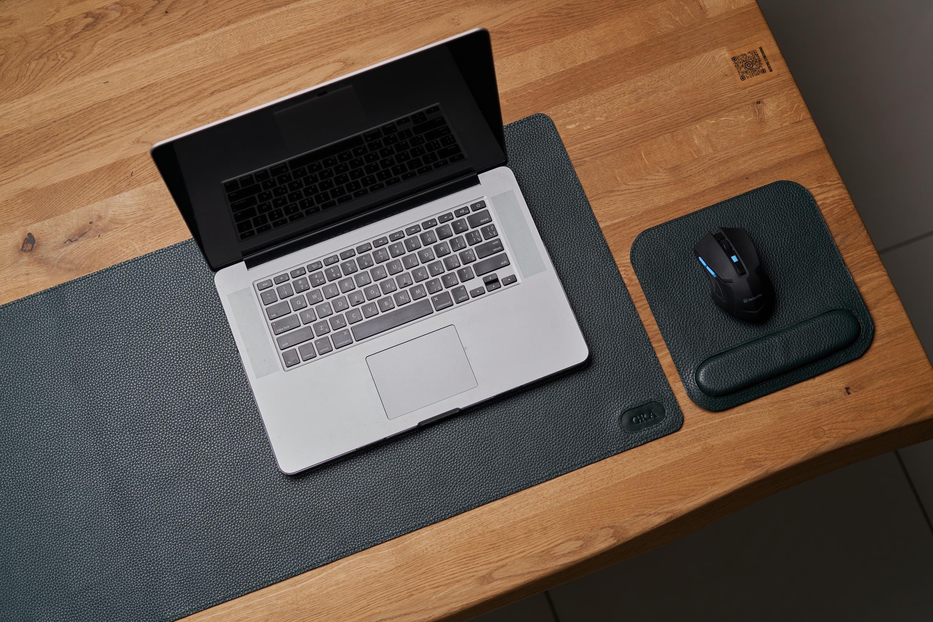 Custom Leather Desk Mat - Personalized Mouse & Keyboard Pad, Stylish ...