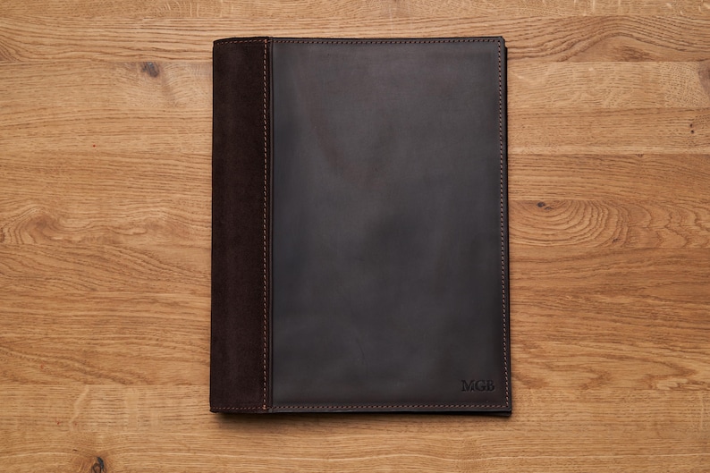 Leather A4 File Folders, Portfolio Binder, Engraved Organizer for ...