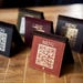 Leather QR Code Table Sign, Scan to Pay Restaurant Menu Stand, Wedding ...