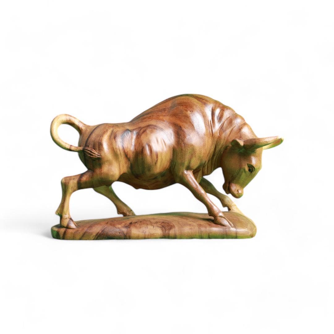 Handcrafted Wooden Bull Sculpture Code 109 - Etsy