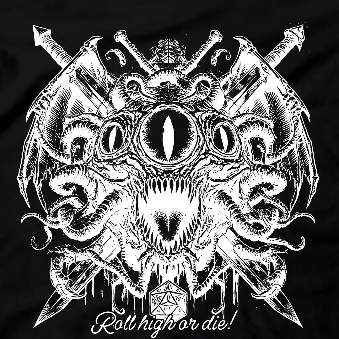 Roll High or Die DND T-shirt: Vintage Style Dungeon Master Gift - Etsy