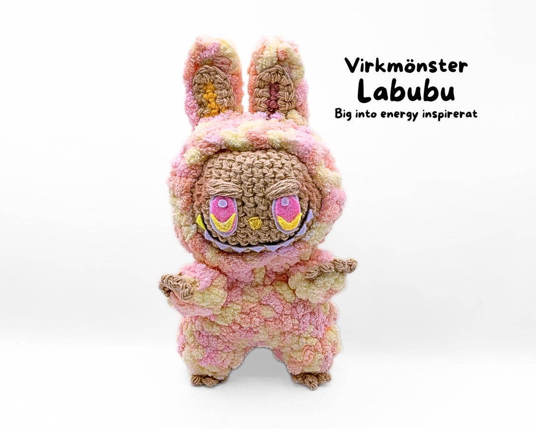 Virkmönster Labubu, Virka Labubu, Amigurumi Mönster, Fluffig Docka ...