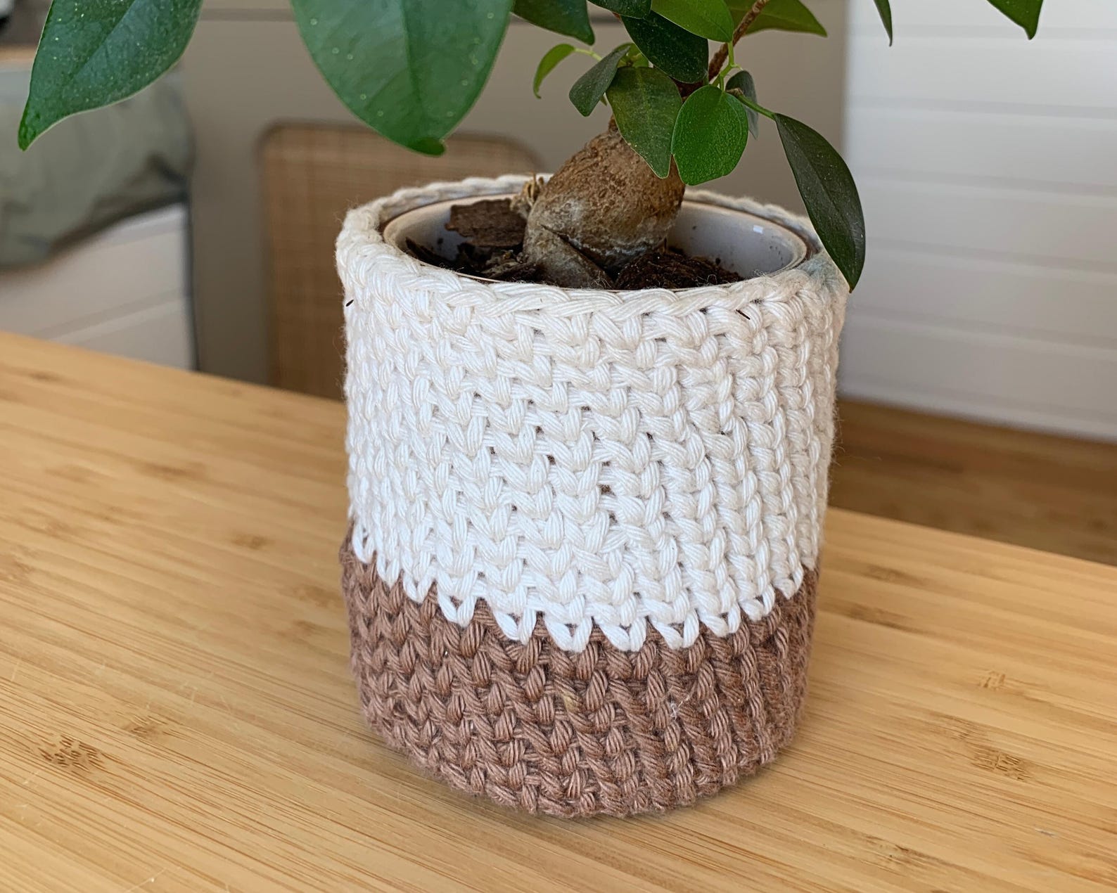 Crochet Pot Cover Pattern, Crochet Pot Holder, Plant Holder Crochet ...