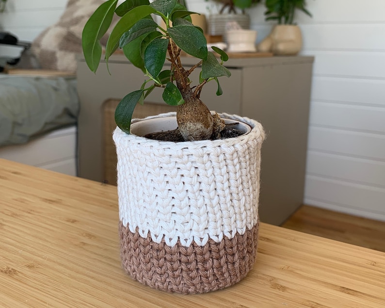 Crochet Pot Cover Pattern, Crochet Pot Holder, Plant Holder Crochet ...