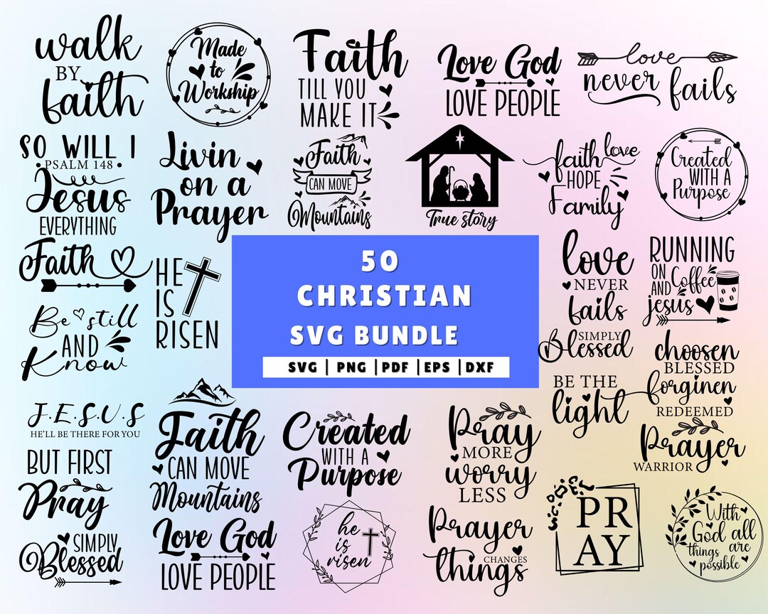 Christian SVG Bundle, Christian SVG, Religious Svg, Faith Svg, God Svg ...