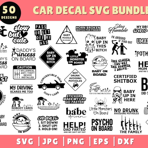 Svg Slogans for Cars - Etsy