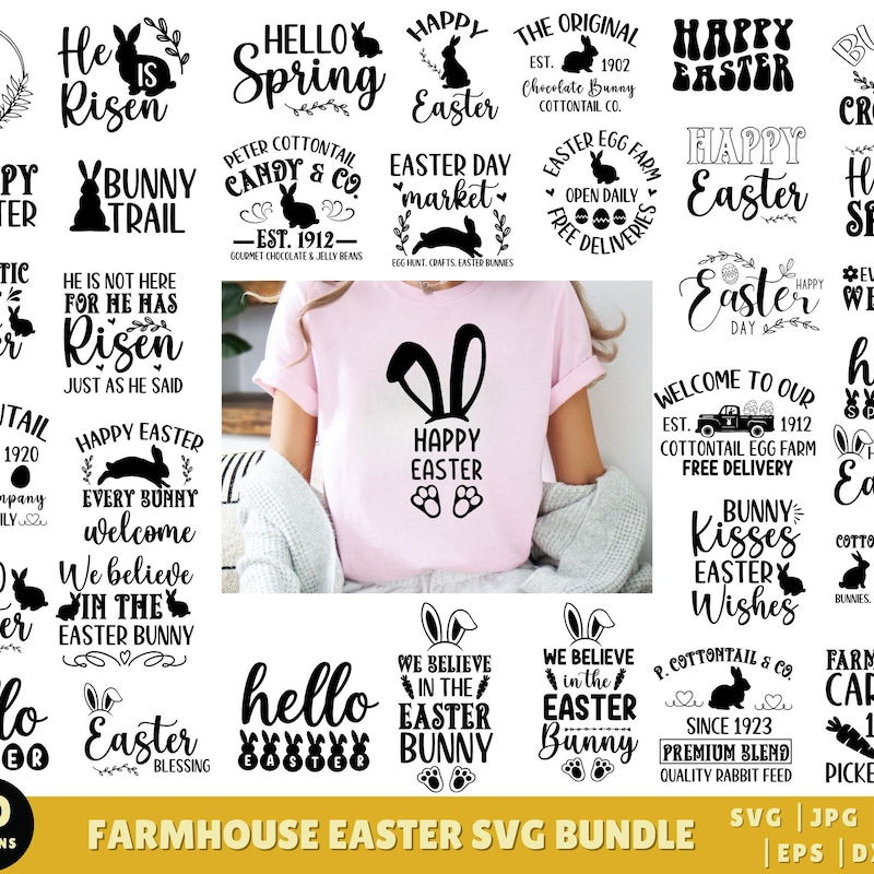 Happy Easter Svg - Etsy