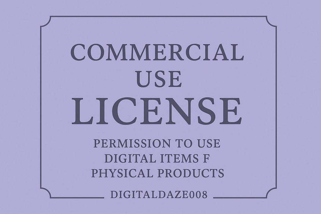 EXTENDED License for 1 Listing, Commercial License, Print on Demand ...