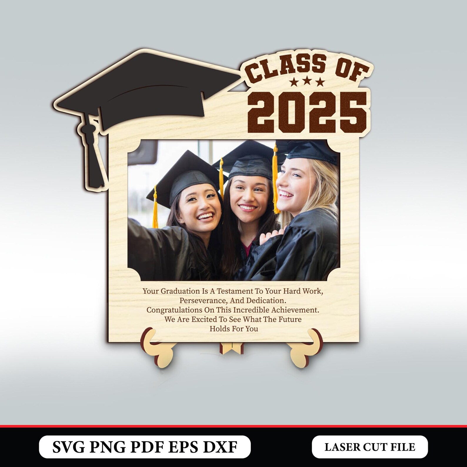 2025 Graduation SVG, Class of 2025 SVG, Graduation Frame Laser Cut File ...