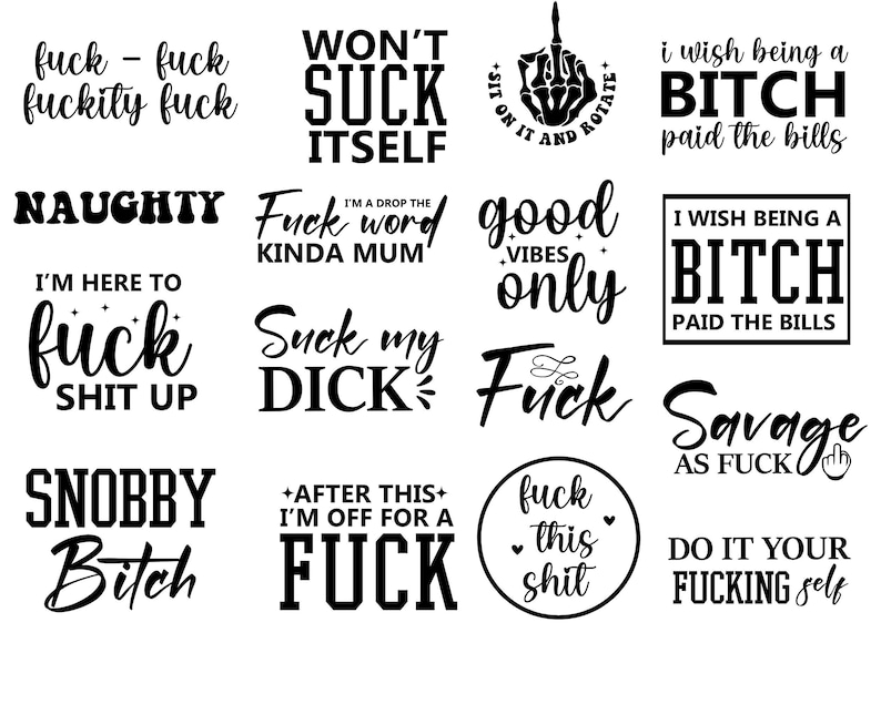 Adult SVG Bundle, Funny Adult Bundle, Adult Quotes SVG, Funny Quotes ...
