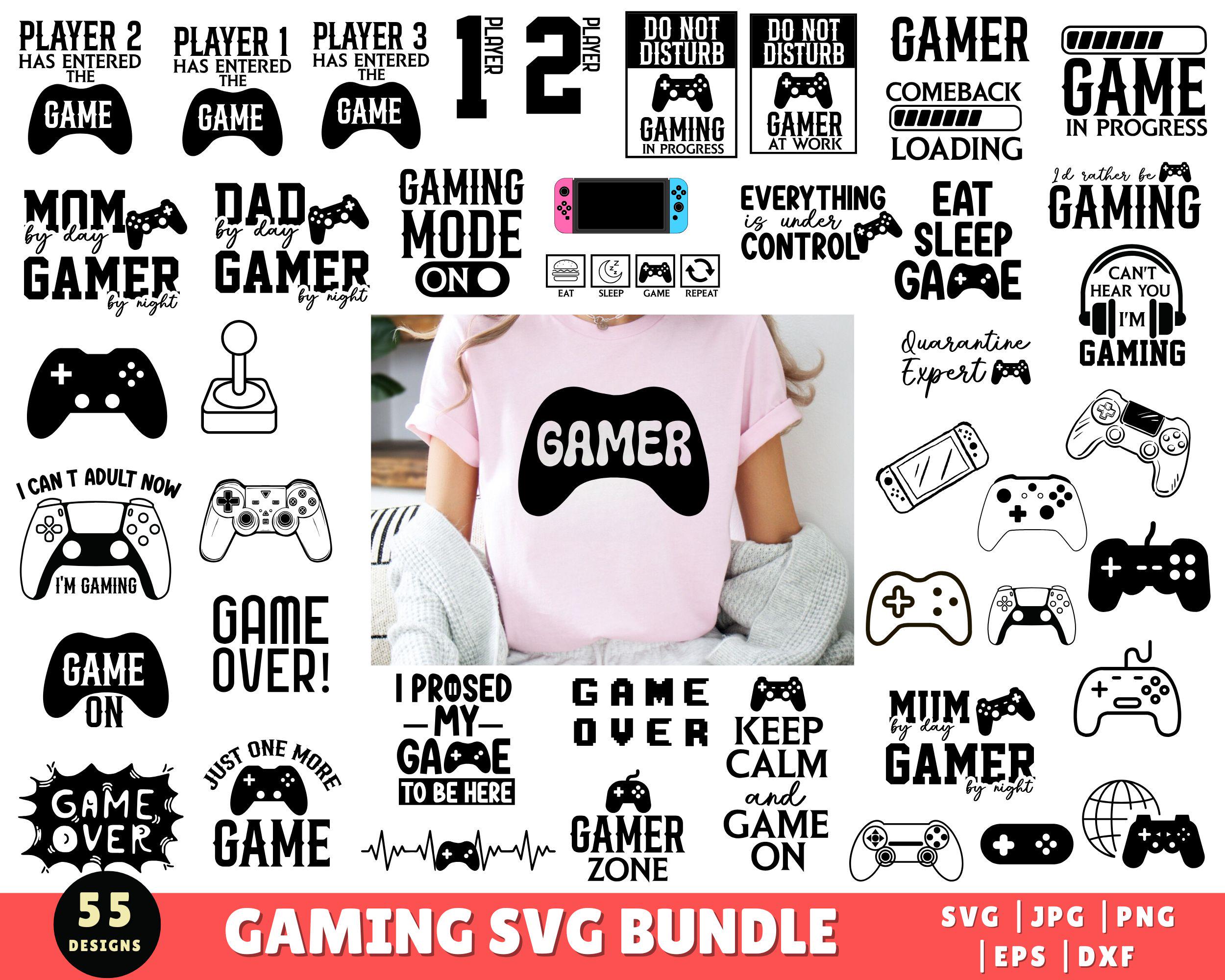 Gaming Svg Bundle, Gamer Svg Bundle, Gamer Svg, Funny Gamer Sayings Svg ...