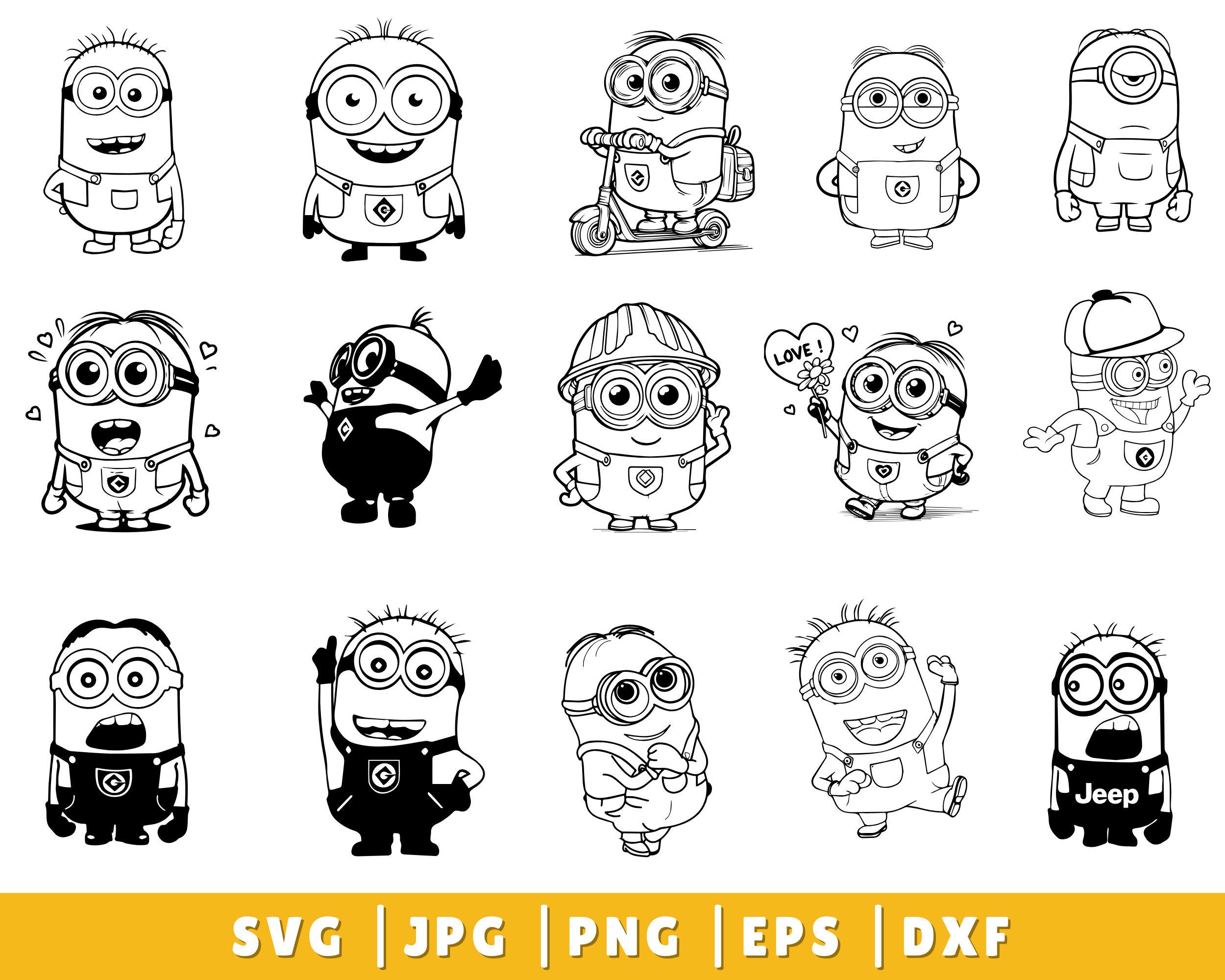 Minion Face SVG Bundle, Minions Face SVG, Minions Face Clipart, Minion ...