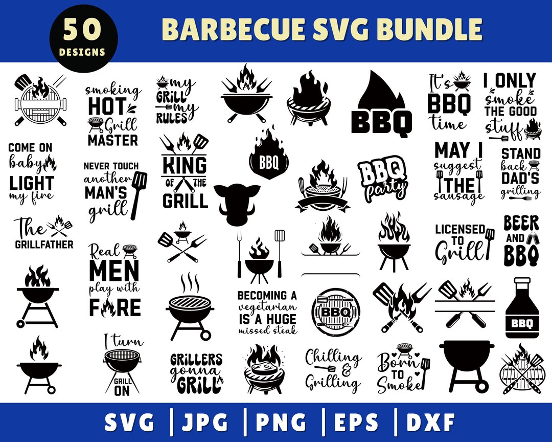 Barbecue SVG Bundle, Grill SVG, Bbq Master SVG, Funny Barbecue Dad, Bbq ...