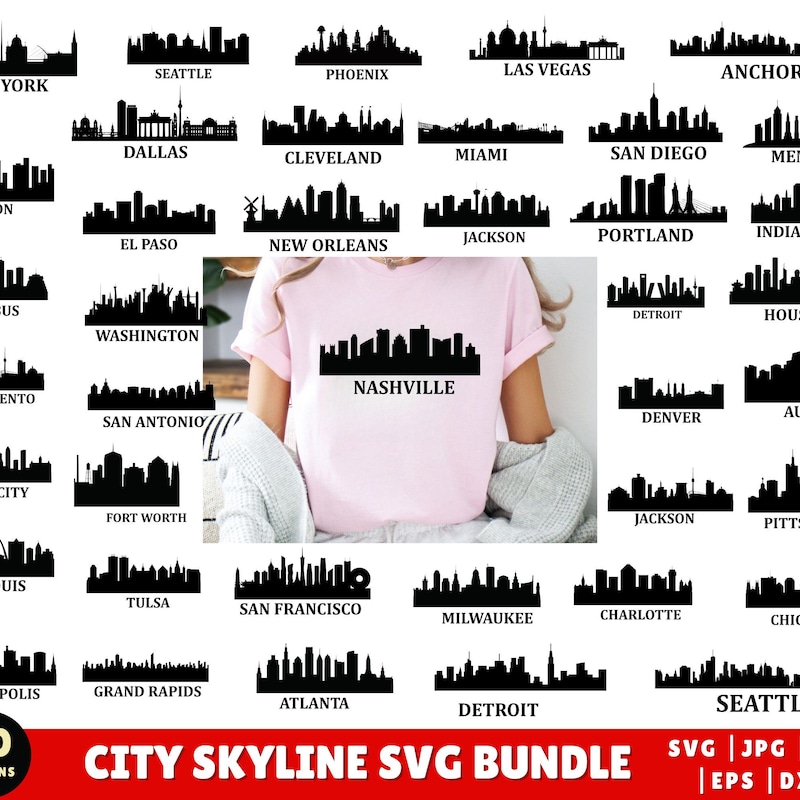 City Skyline Svg - Etsy