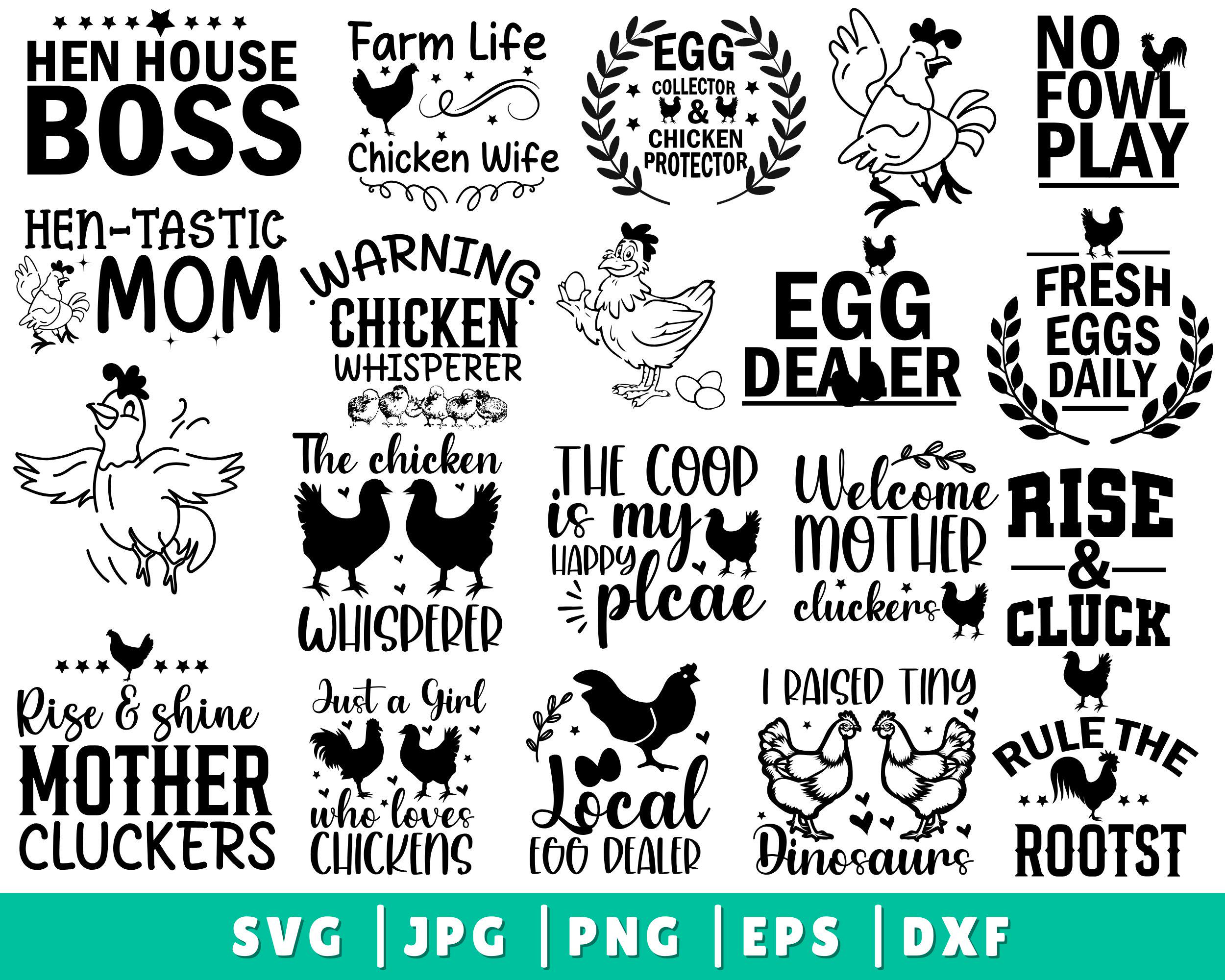 Chicken SVG Bundle, Chicken Egg Svg, Chicken Coop Svg, Farm Svg ...