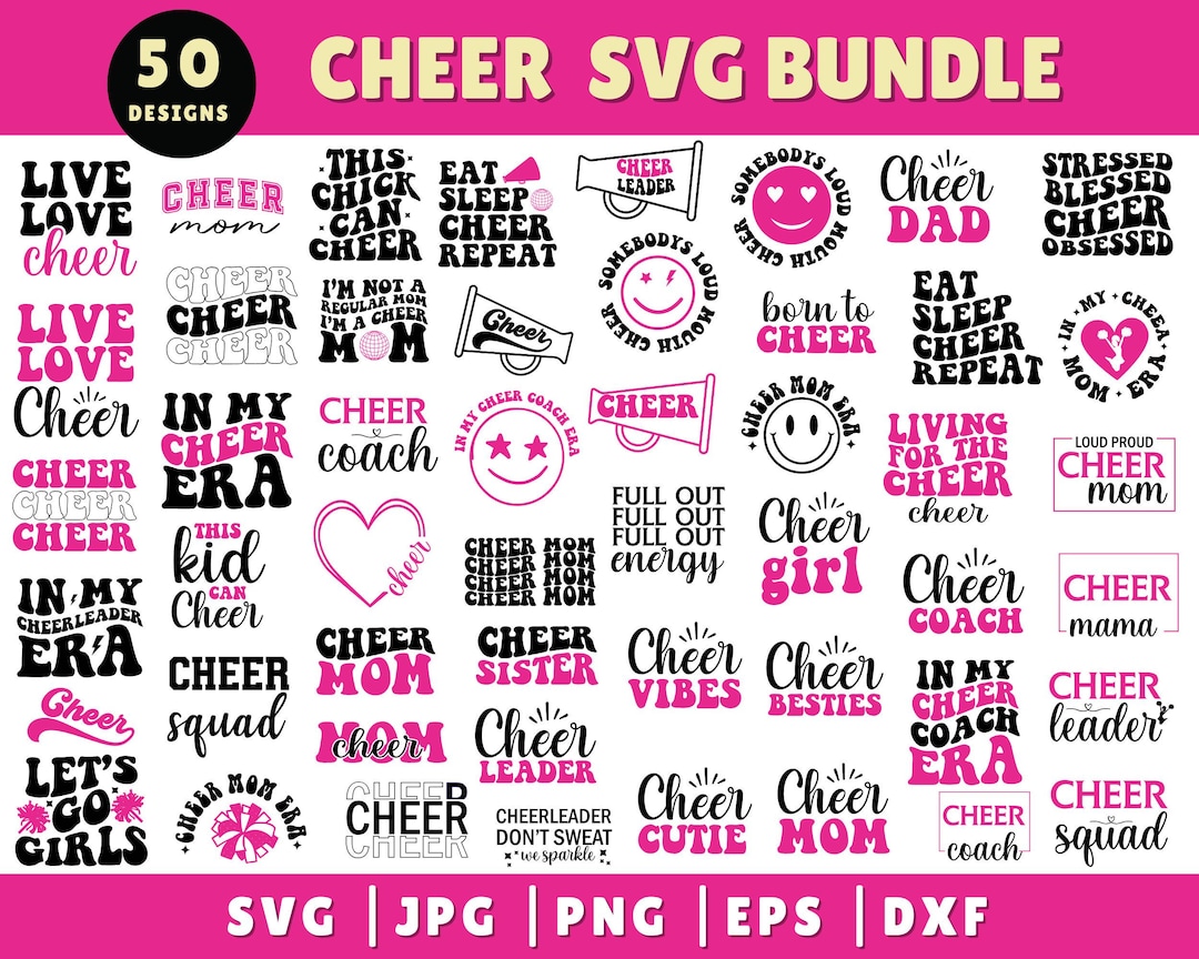 Cheer SVG Bundle, Cheerleading SVG, Cheer Svg, Cheer Squad Svg, Cheer ...